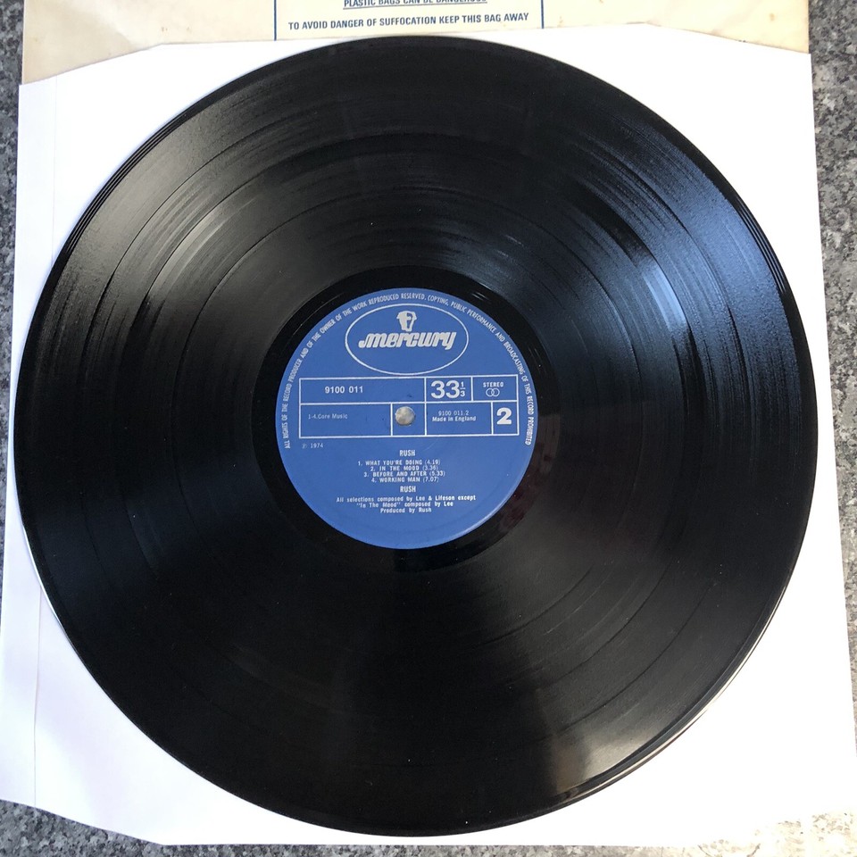 LP VINYL RUSH SELF TITLED DEBUT ALBUM 9100 011 UK 1ST PRESS 1974 VG+/EX ...