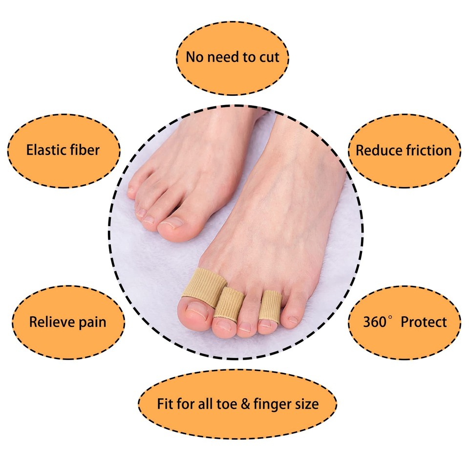 42 Pcs Toe Tubes Toe Cushion Corn Pads Soft Gel Toes Sleeves Protectors ...