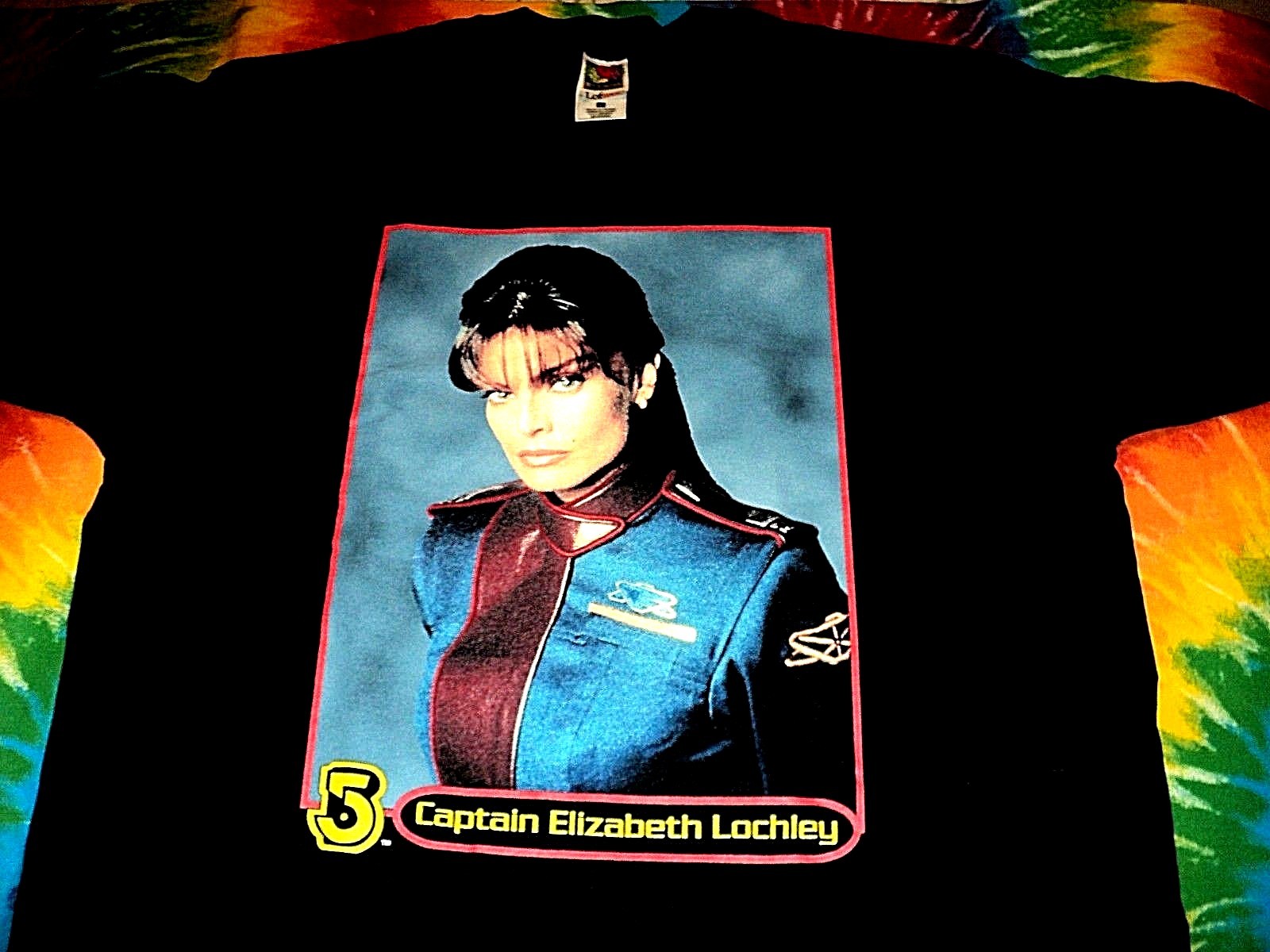 Vintage BABYLON 5 1998 Captain Elizabeth Lochley NEW Black T Shirt Size ...