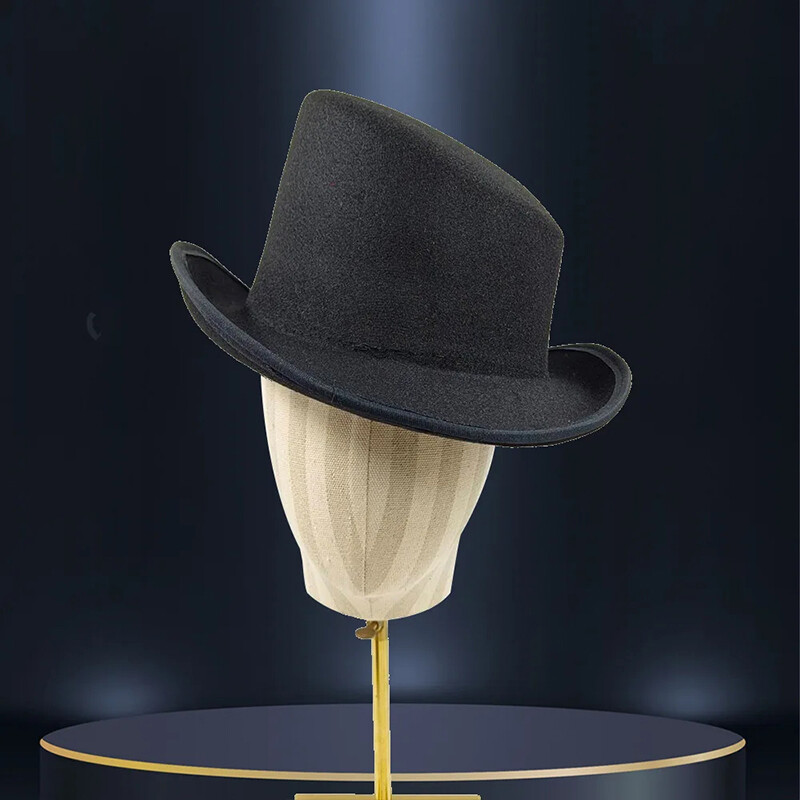 Beveled Top Hat High Top Gentleman Magic Caps Wedding Party Hats ...
