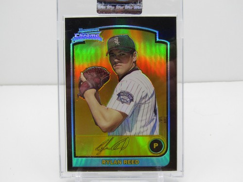 RYLAN REED 2003 BOWMAN CHROME PROSPECT GOLD REFRACTOR #65/170- WHITE ...