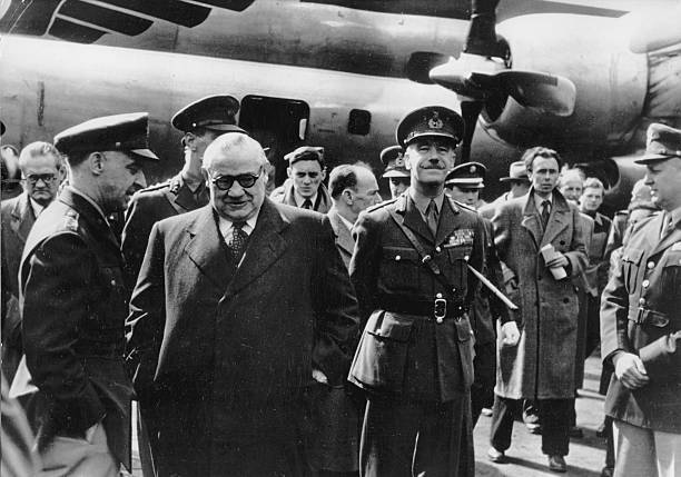 Politicians Foreign Ministers UK during a visit to Berlin on ar 1949 ...