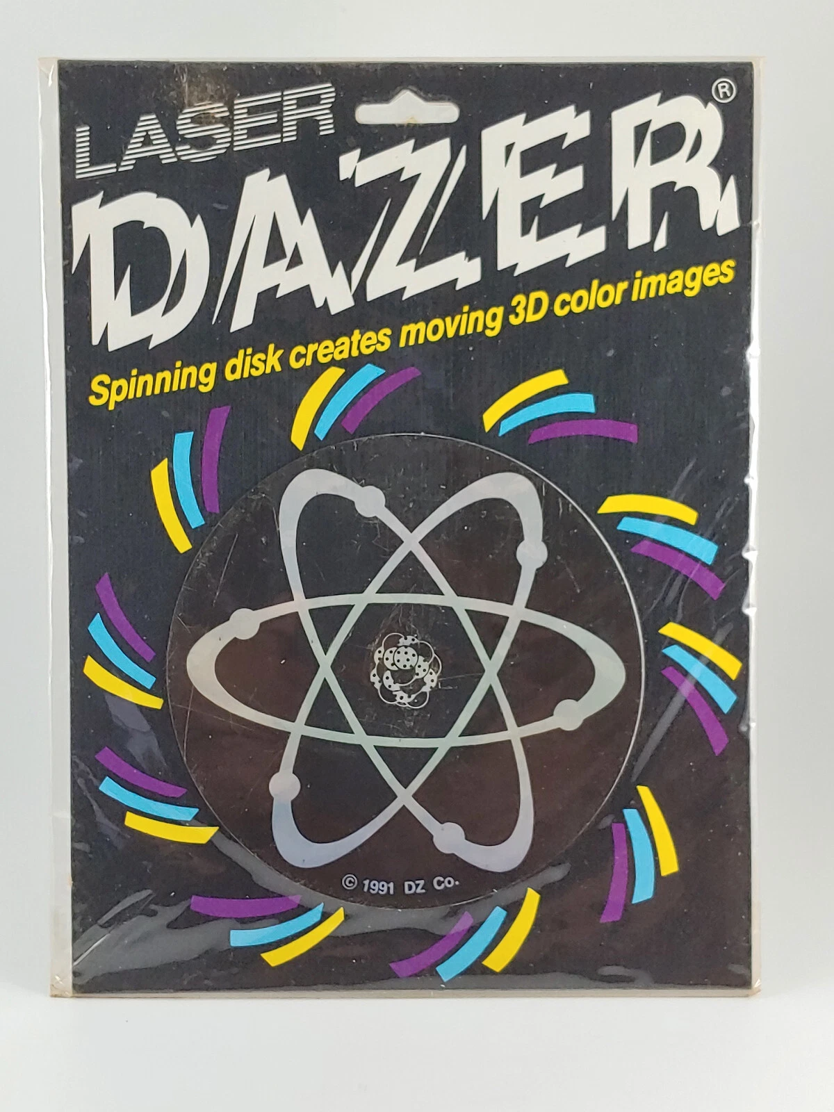 2 Vintage DZ Co. Laser Dazer 1988 3d Color Spinning Disk RARE Star ...