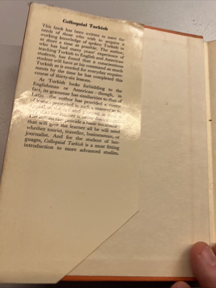 COLLOQUIAL TURKISH by Yusuf Mardin 1968 Rutledge & Kegan Paul London | eBay