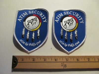 2 RARE ATIM INDIAN RESERVE WOLF INUIT NATIVE SECURITY GUARD PATCH CREST | eBay