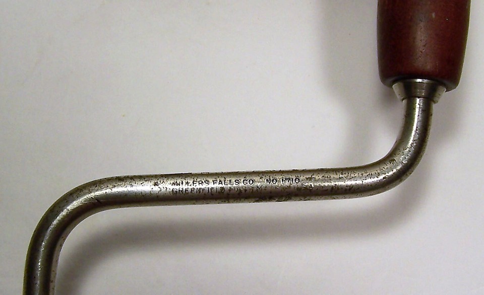 Vintage Millers Falls #1710, Ratcheting Hand Auger Bit Brace Drill ...