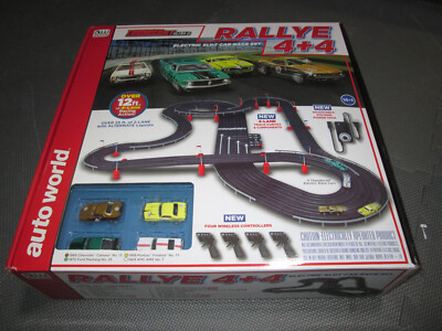 Auto World Rallye 4x4 4 Lane 12' HO Slot Car Set - SRS348 | eBay