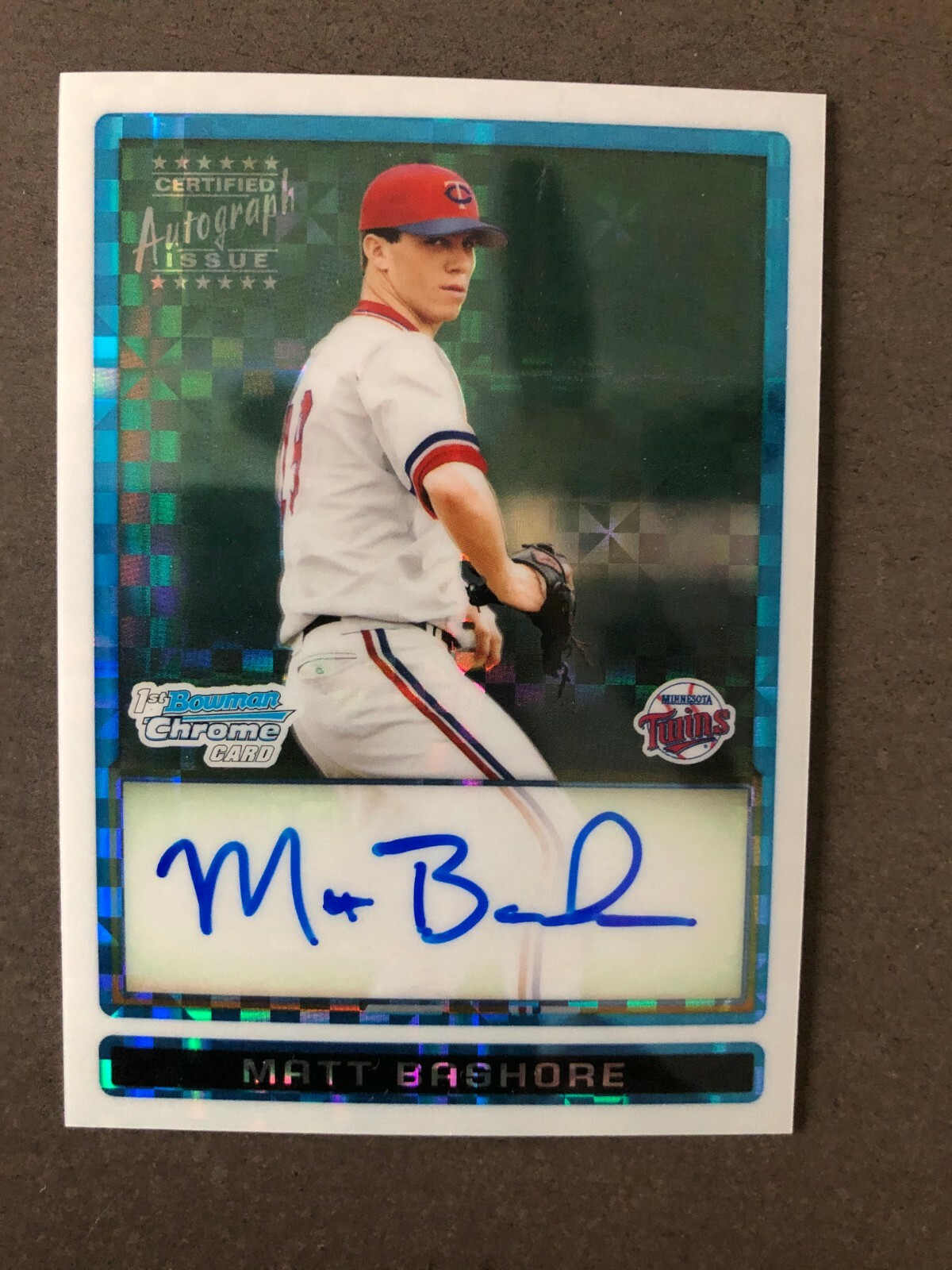 Minnesota Twins MATT BASHORE autographed 2009 Bowman Chrome - Certified ...