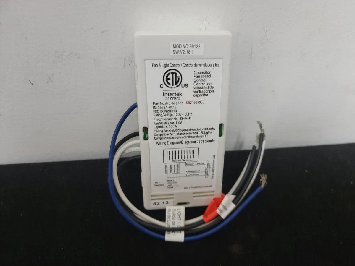 Intertek Ceiling Fan Remote Control | Shelly Lighting