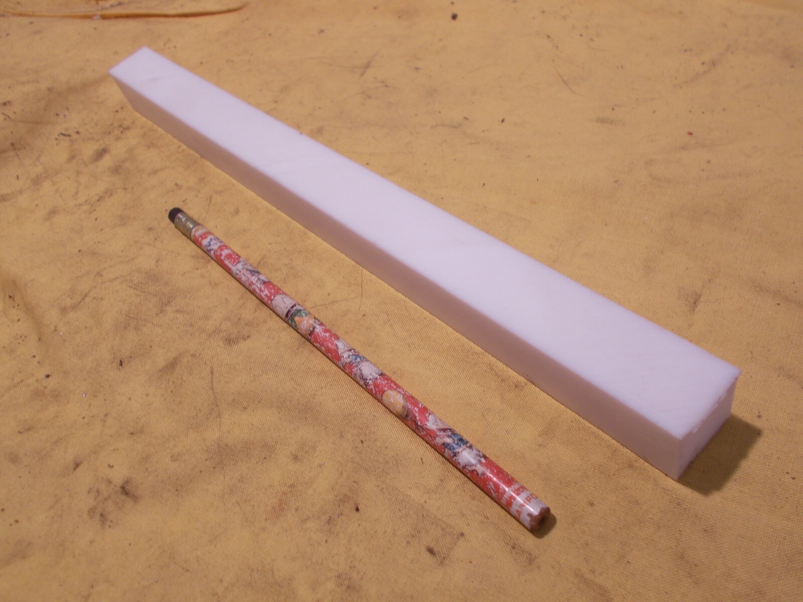 7/8" TEFLON SQUARE BAR machinable plastic sheet flat ptfe 7/8" SQ x 12 ...