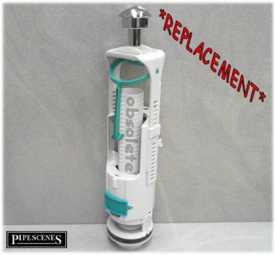 Geberit 236.402.21.1 Dual Flush Valve 2" with Push Button Drop Valve ...