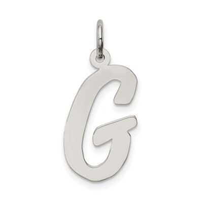 Sterling Silver 925 Script Letter G Initial Charm Pendant 0.83 Inch | eBay