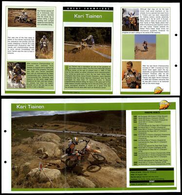 Kari Tiainen - Great Champions - Mega Bikes Hachette Fold-Out Card ...