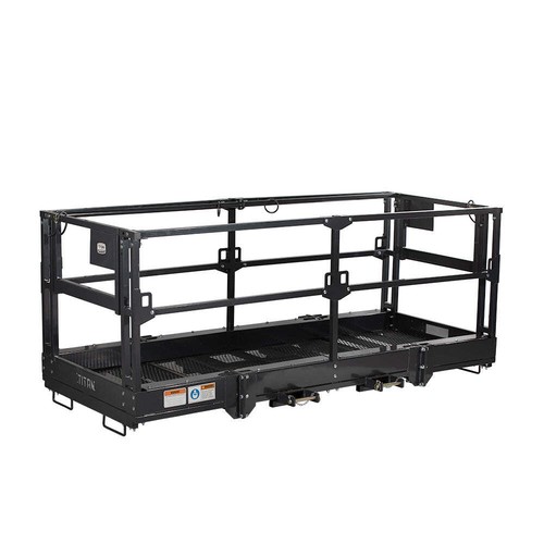 Titan Attachments 4' x 9' 8" Mesh Telehandler Work Platform, Safety Man ...