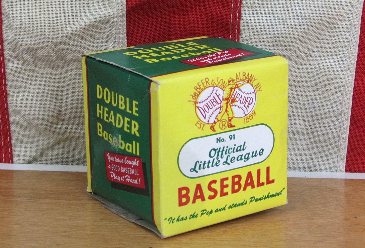 Vintage 1960s Double Header Official Little League Baseball New Ball in ...