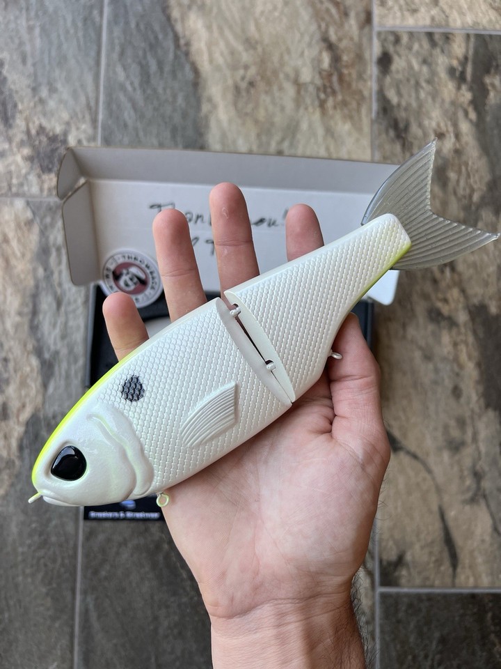 Throwback Baits Retro CT Glide Smallie Shad Chartreuse Top & Bottom NEW ...