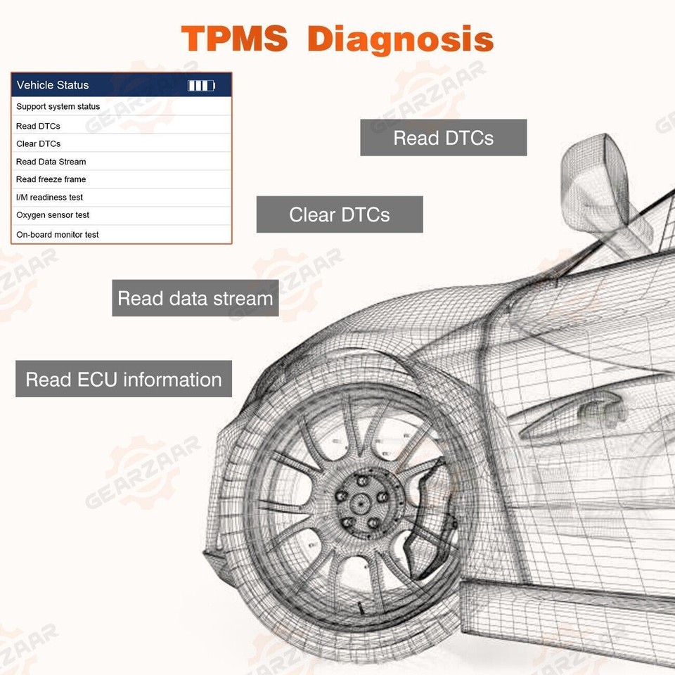 4 TPMS +OBDII TPMS Programmer Tires Sensors Activate Programming ...