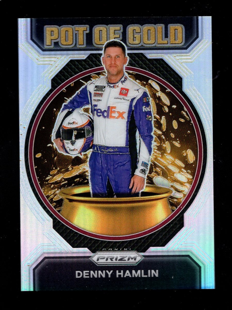 2023 PRIZM NASCAR RACING POT OF GOLD SILVER PG5 DENNY HAMLIN | eBay