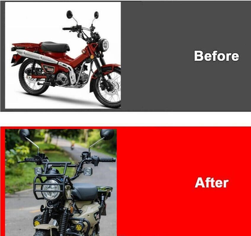 FRONT CARRIER RACK HEADLIGHT GUARD FOR HONDA CT110 CT125 HUNTER CUB ...