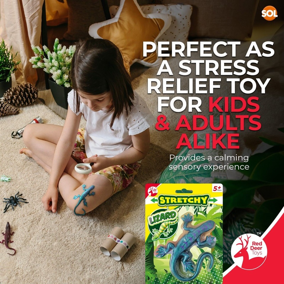 XL 29cm Stretchy Lizard Toy Animals Scaly Reptiles | Kids Party Bag ...