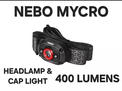 NEBO® MYCRO™ 400 LUMENS Headlamp & Cap Light Rechargeable, Adjustable ...