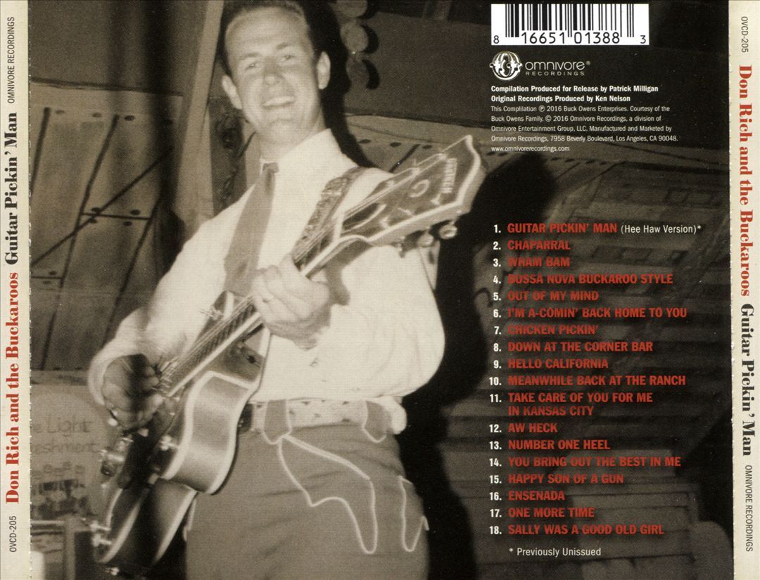 DON RICH/DON RICH & THE BUCKAROOS - GUITAR PICKIN' MAN * NEW CD ...