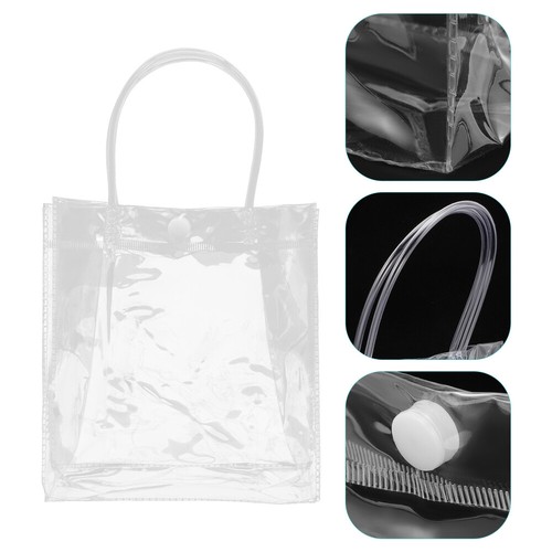 12Pcs Delicate Simple Plastic Bags Clear Tote Bags Clear Gift ...
