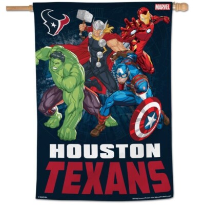 Wincraft NFL Marvel Houston Texans Avengers Marvel Vertical Flag 28"x40 ...