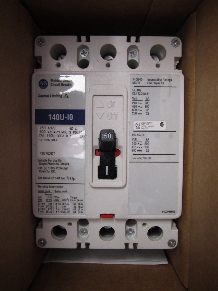 NEW ALLEN-BRADLEY CIRCUIT BREAKER 140U-I0C3-D15-S QUANTITY | eBay
