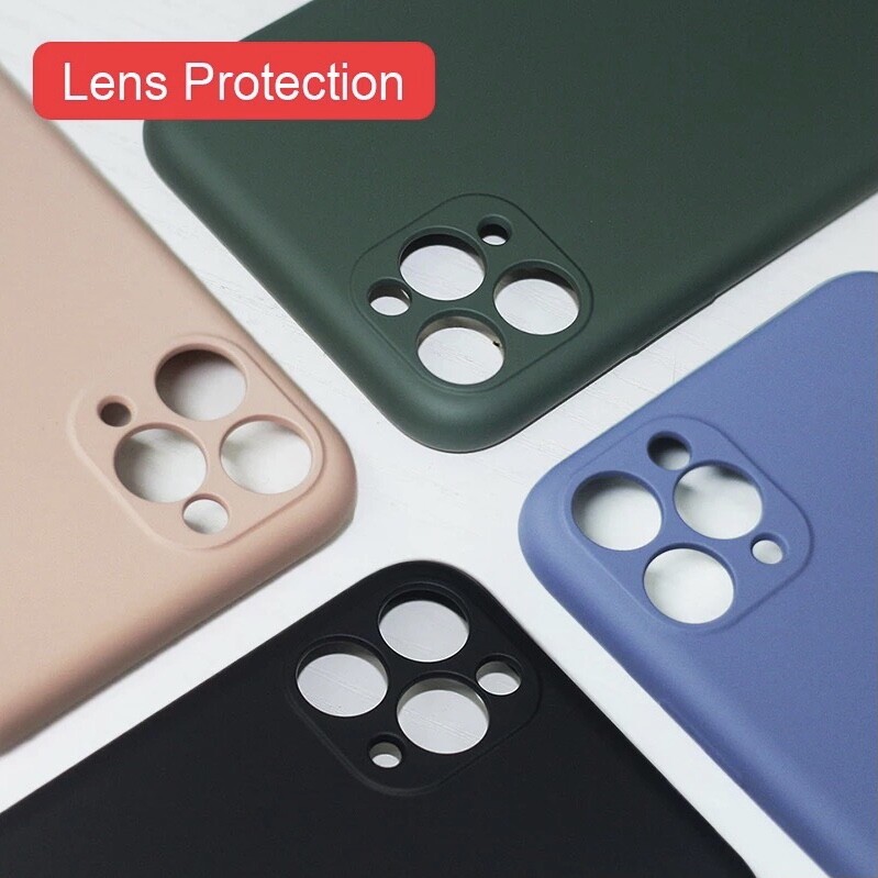 For iPhone 12 Pro Max 11 Pro 11 SHOCKPROOF Liquid Silicone Case Camera ...