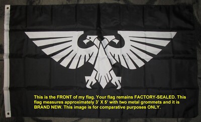 NEW & SEALED! RARE 40K GAMES WORKSHOP AQUILA EAGLE FLAG (Measures 3' X ...