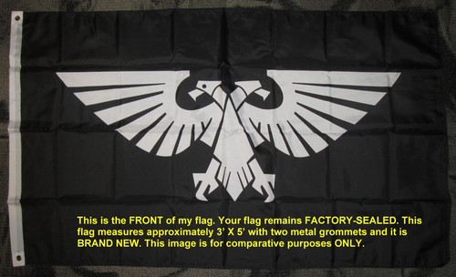 NEW & SEALED! RARE 40K GAMES WORKSHOP AQUILA EAGLE FLAG (Measures 3' X ...