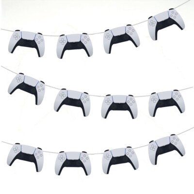 PS5 Controller Themed Gaming Bunting Birthday Events Party Decorations ...