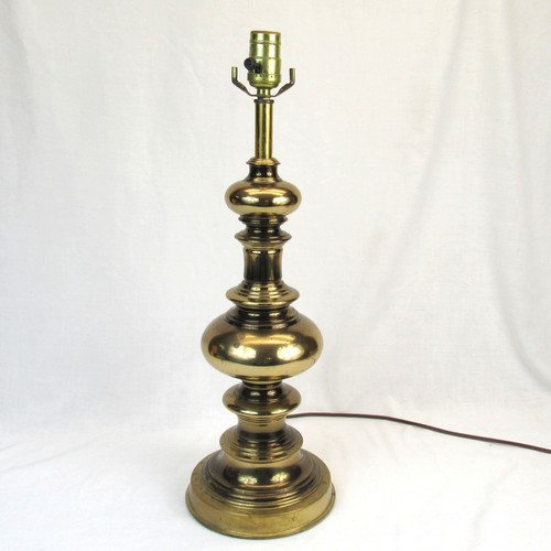Vintage Solid Brass Table Lamp 21" electric lighting 3 way switch | eBay