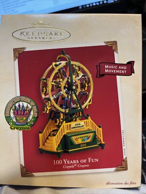 #MI ~ Hallmark 2003 Ornament 100 Years Of Fun Crayola Crayon Music And ...