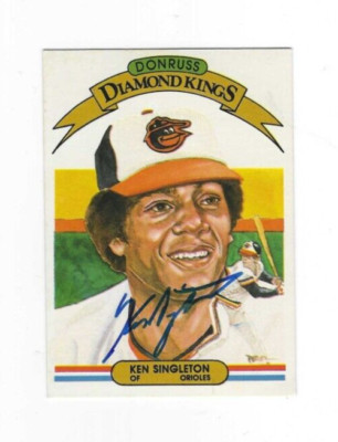 Signed Ken Singleton Baltimore Orioles Donruss 1982 DK Diamond King ...