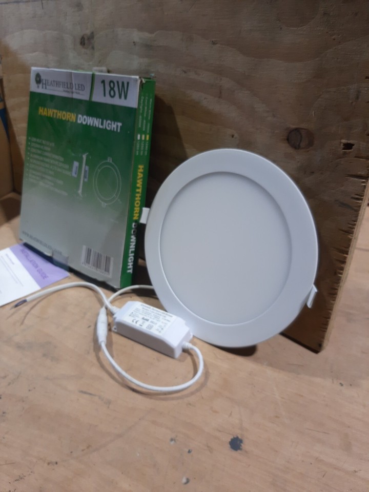 18W LED Round Recessed Ceiling Flat Panel Down Light Ultra Slim Lamp ...