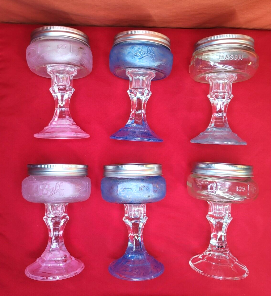 Mason Cocktail Redneck Drink Glass Hand Painted Jar Stemmed Choice of 3 ...