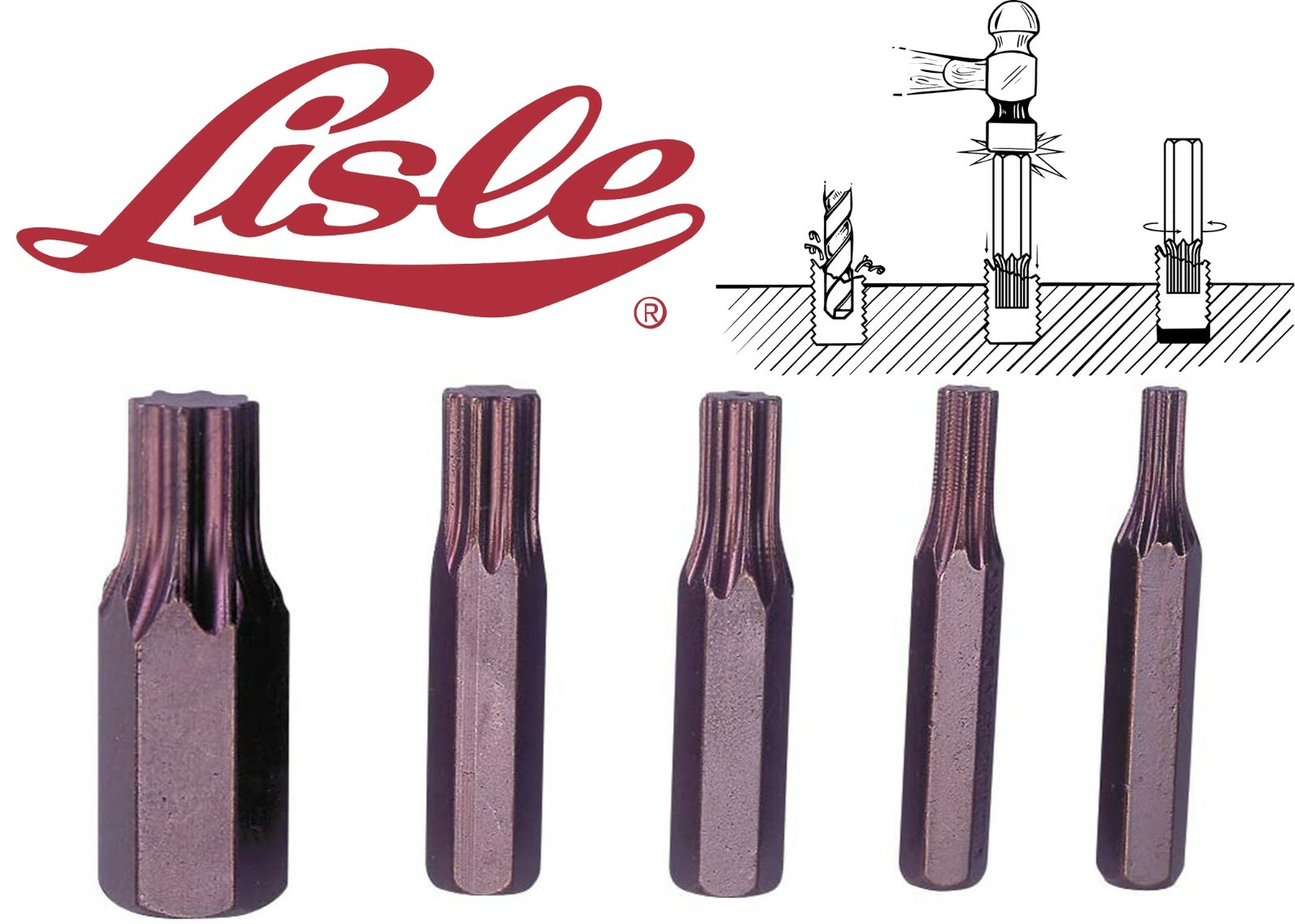 Lisle 62900 Super EZ Out Screw Bolt Extractor Tool Set New Free ...