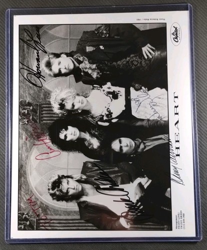 Heart Band Hand Signed Photo Autograph Ann Nancy Wilson Howard Leese ...