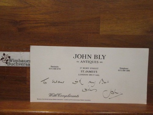 Original Autograph John Bly british antiques dealer (*1939 ...