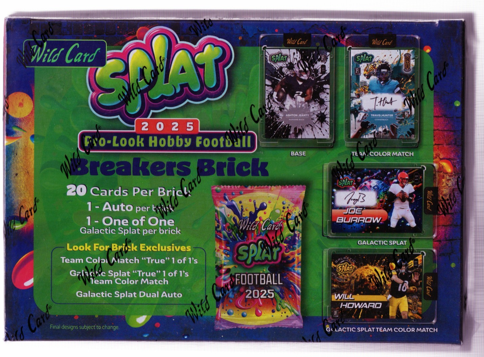 2025 WILD CARD FOOTBALL SPLAT BREAKERS BRICK SEALED HOBBY BOX | eBay