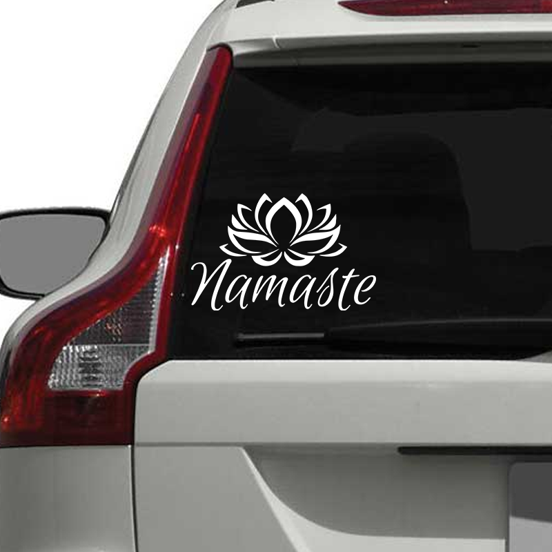 Namaste Sticker Decal Lotus Meditation Yoga Ohm Relax Car Window Bumper ...