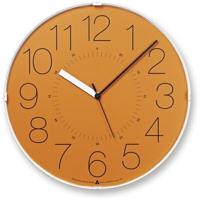 Lemnos CARA Wall Clock Orange MoMA Exclusive Stylish Vivid Dial Made in ...
