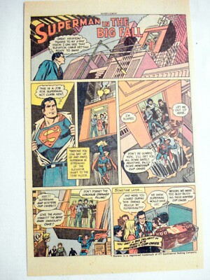 1977 Color Ad Hostess Cup Cakes Superman in The Big Fall | eBay