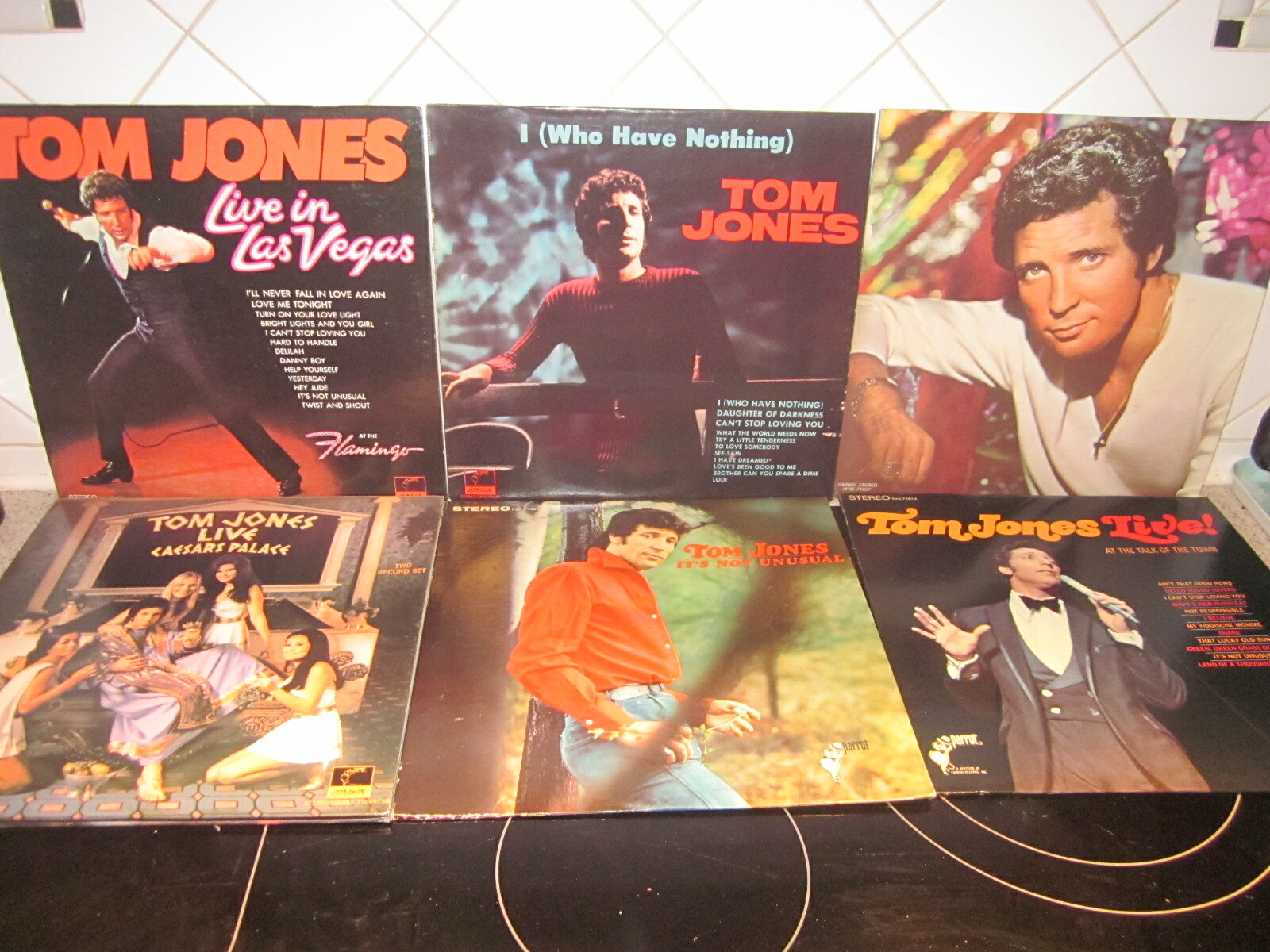 LOT OF 6 TOM JONES LPS LIVE CAESARS, LAS VEGAS, ITSS NOT UNUSUAL LOOK ...