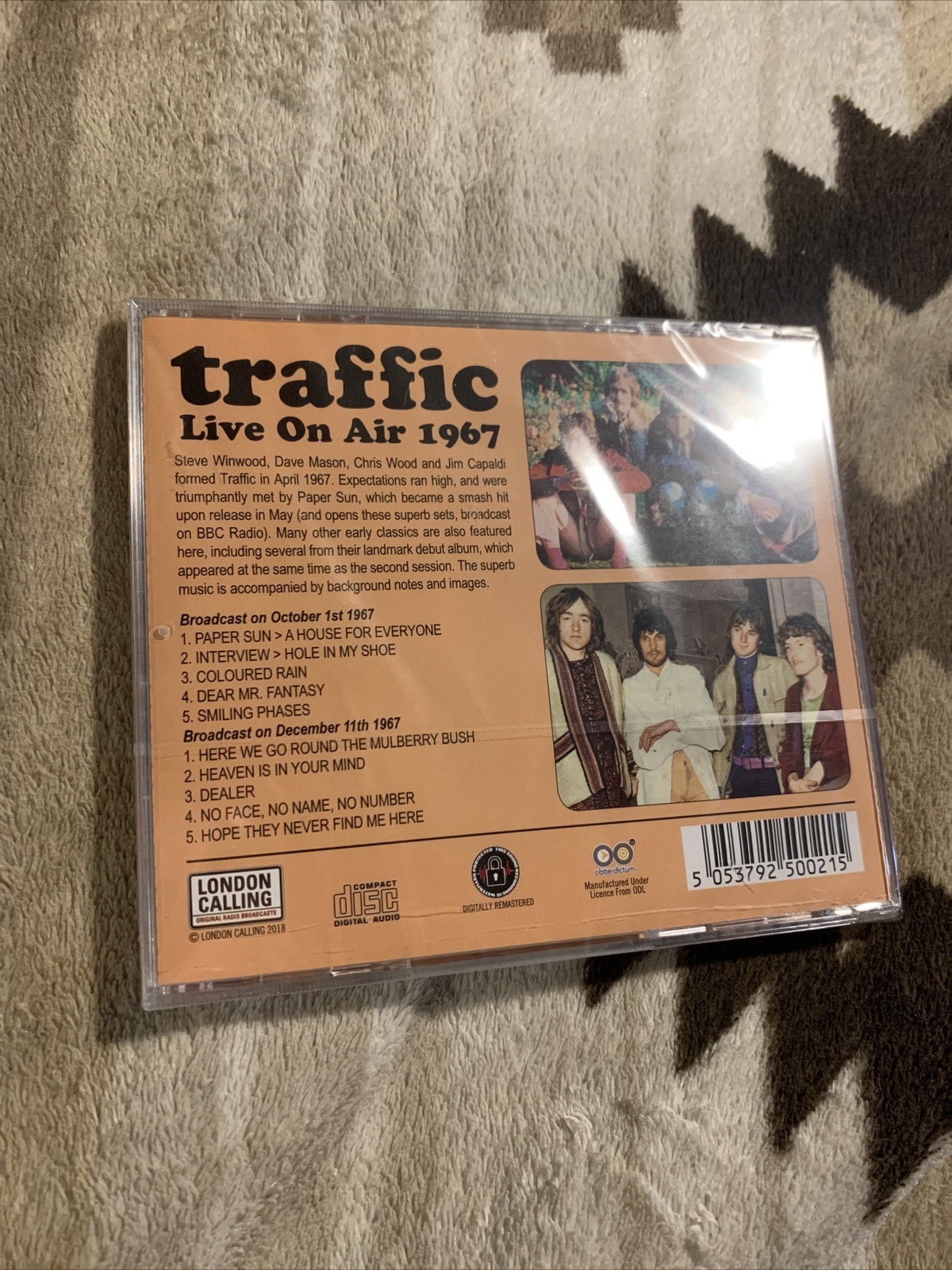 TRAFFIC - Live On Air 1967 - CD - **Mint Condition** STILL IN PLASTIC ...