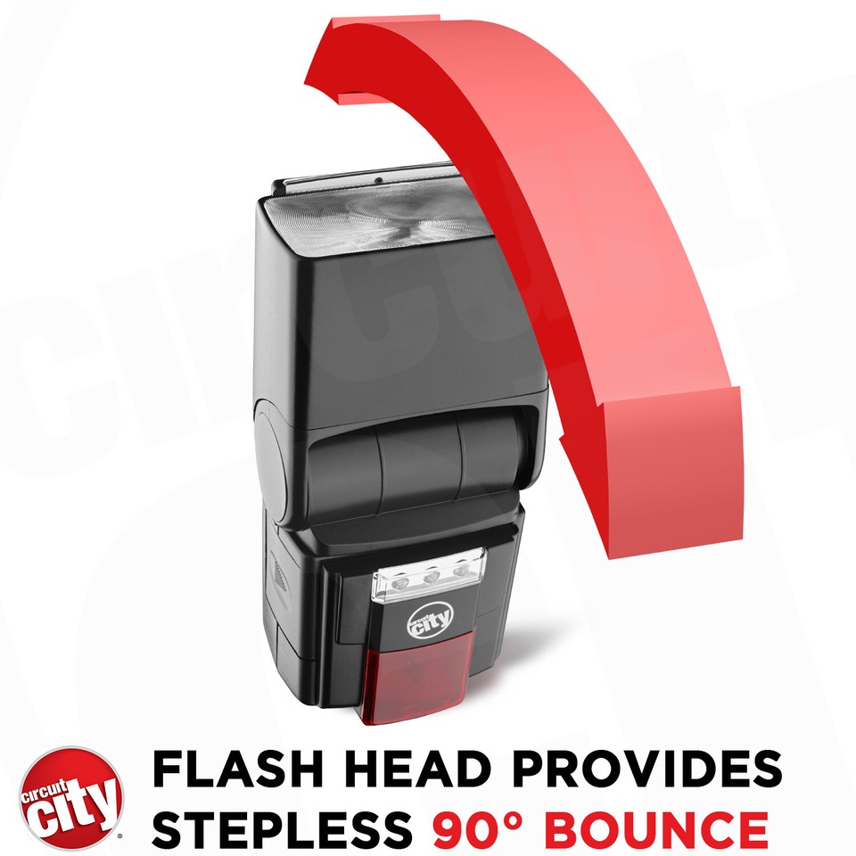 Auto Bounce Flash with LED Video Light for Nikon D7000 D750 D610 D600 ...