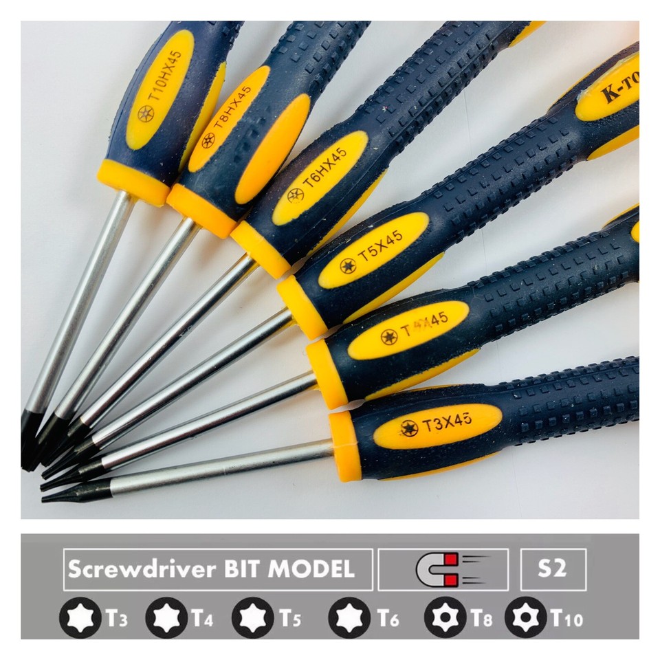 Best Torx Screwdriver Set W T3 T4 T5 T6 T8 T10 Security Bit ESD Tweezer ...