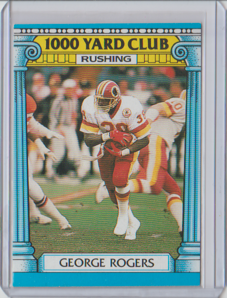 1987 Topps 1000 Yard Club Insert #11 George Rogers Washington Redskins ...